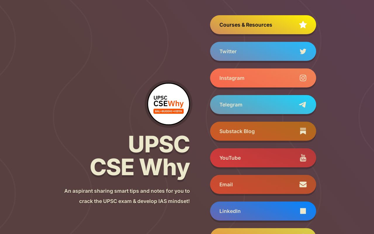 UPSC CSE Why